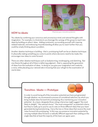 D.school's design thinking process mode guide | PDF