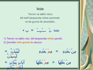 D tecvid - tenvin ve sakin nun slayt | PPT