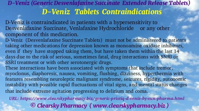 D-Veniz (Generic Desvenlafaxine Succinate Extended Release Tablets) | PDF