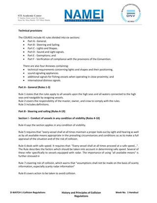 D-WATCH-1-Handout-Week-1-History-and-Principles-of-Collision-Regulations.pdf | Cruises | Travel Type
