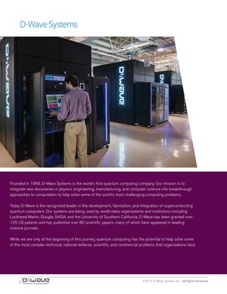 D wave 2 x tech | PDF