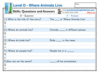 D Where Animals Live | PDF