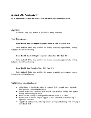 GinaStewart Resume | PDF