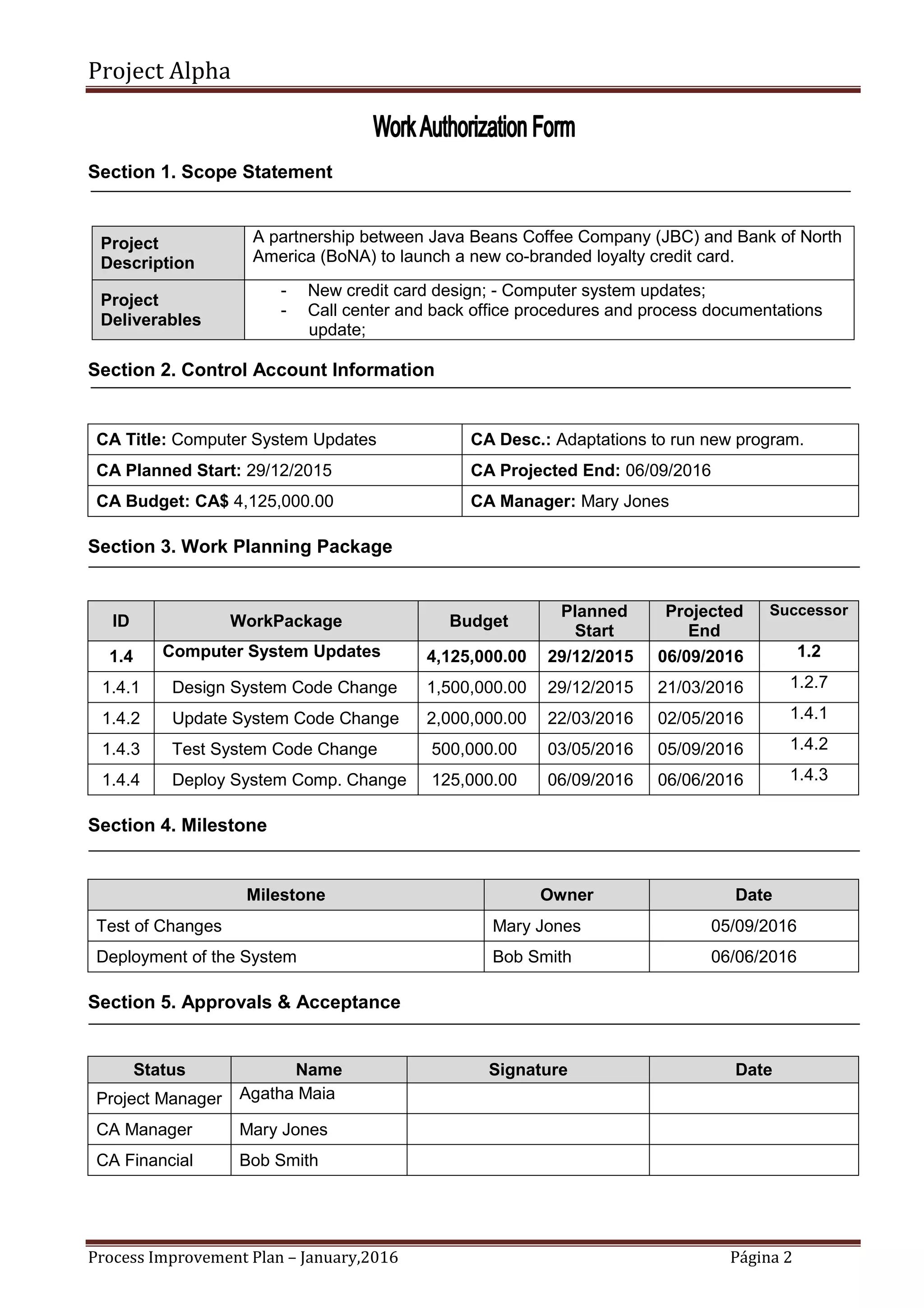 Alpha Case Study - Work Authorization - Sample | PDF
