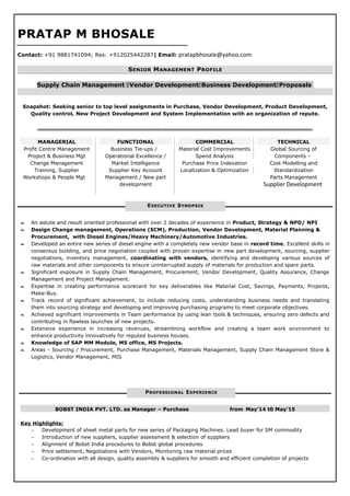 RESUME - PRATAP M BHOSALE | DOC