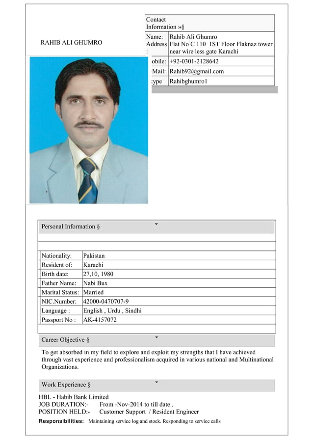 Rahib CV New | DOC | Computing | Technology & Computing