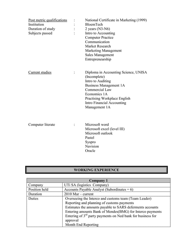Moses Lwane CV Resume | PDF | Credit Cards | Personal Debt