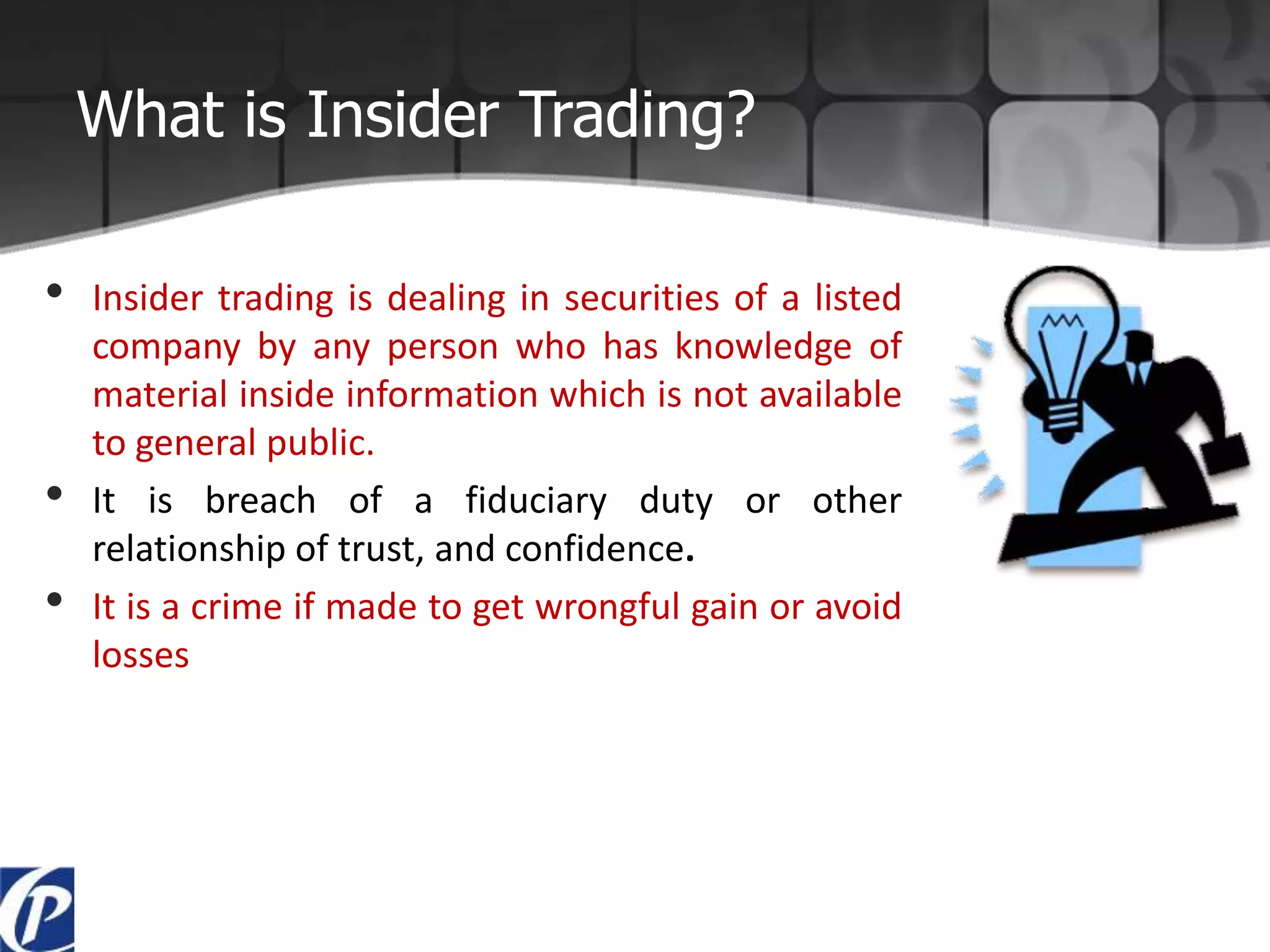 Insider trading_Overview & Objective_IICA_07.01.2013_MK | PPTX