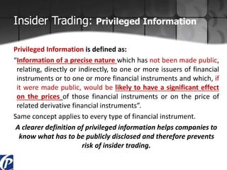 Insider trading_Overview & Objective_IICA_07.01.2013_MK | PPTX