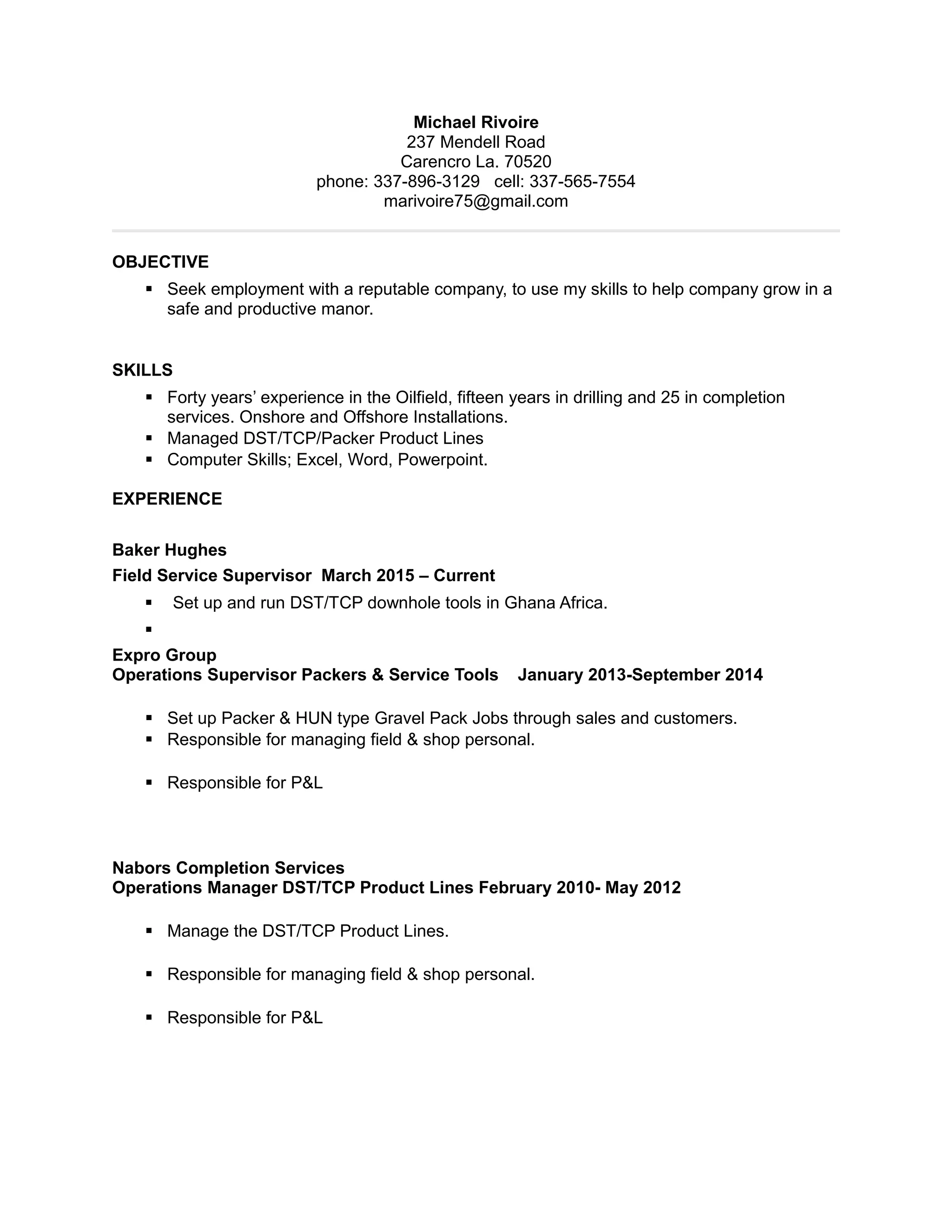 M Rivoire Resume 01152016 | DOC