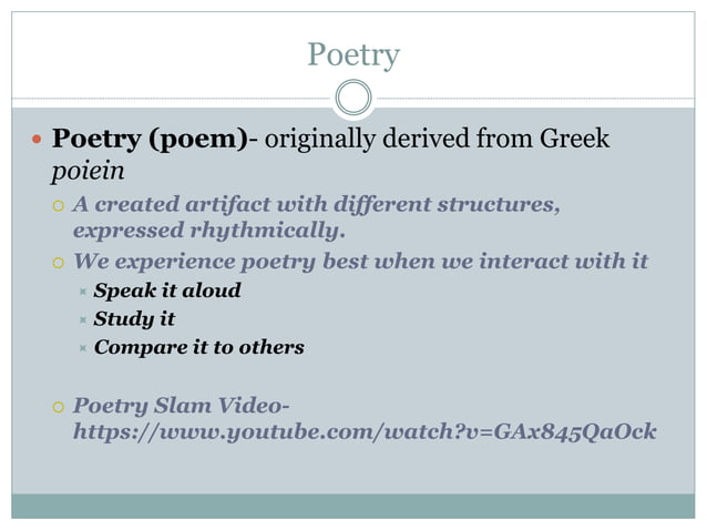 Poetry-Overview | PPT