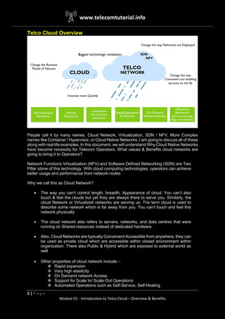 Telco Cloud - 01. introduction to Telco cloud | PDF