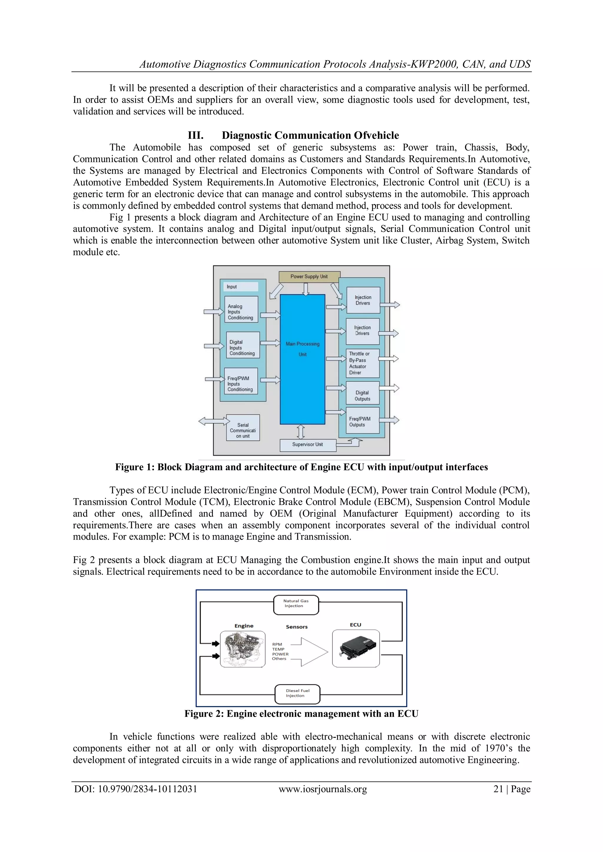 Automotive Diagnostics Communication Protocols AnalysisKWP2000, CAN ...