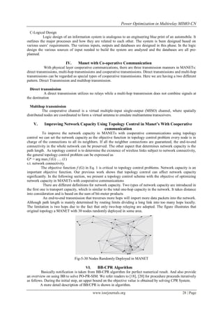 Power Optimization in MIMO-CN with MANET | PDF