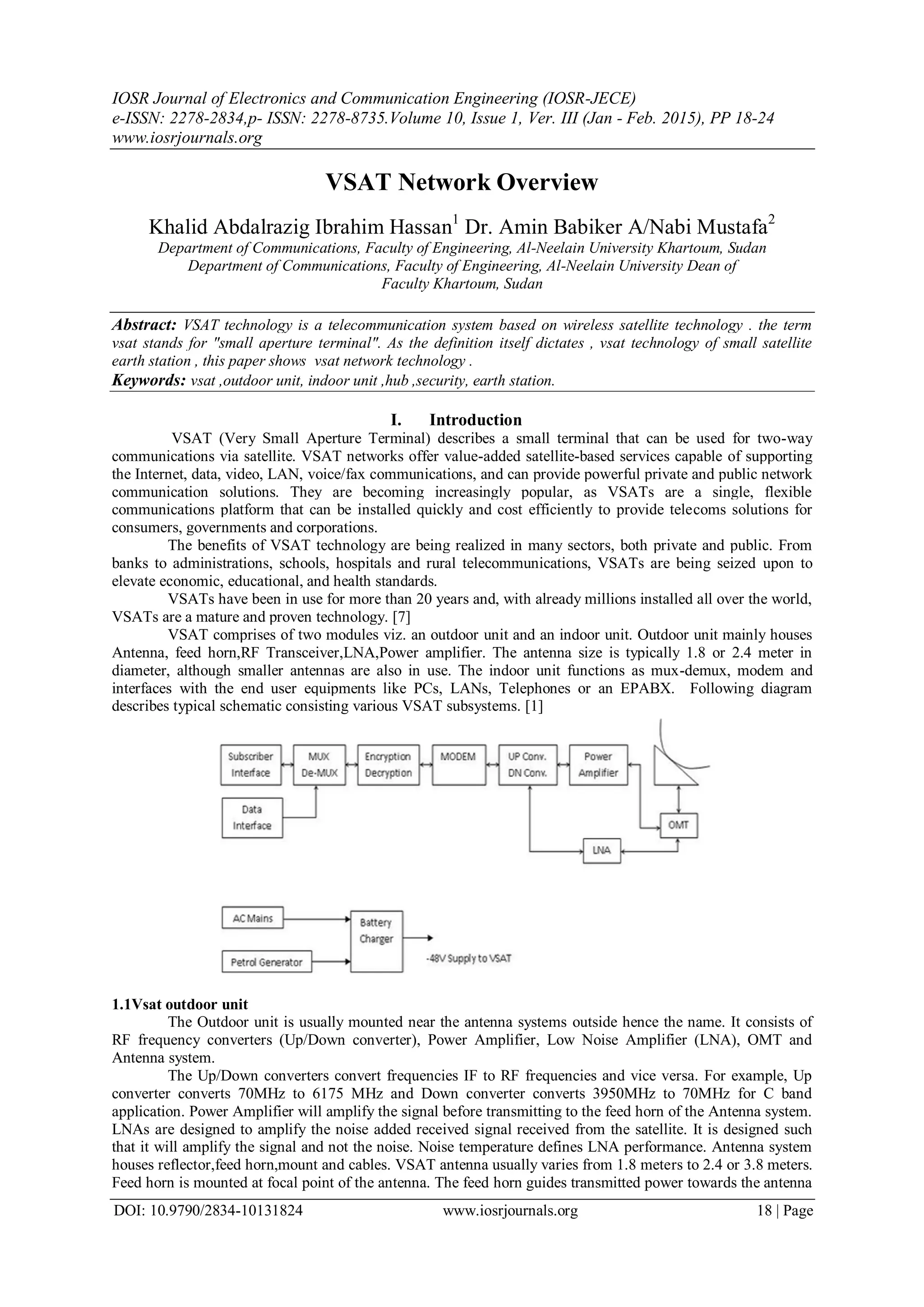 VSAT Network Overview | PDF