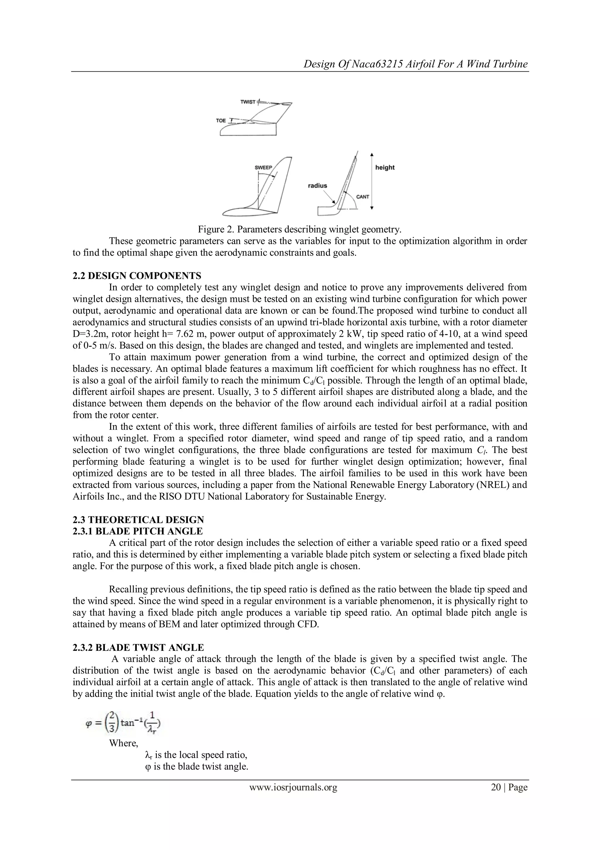 Design of Naca63215 Airfoil for a Wind Turbine | PDF