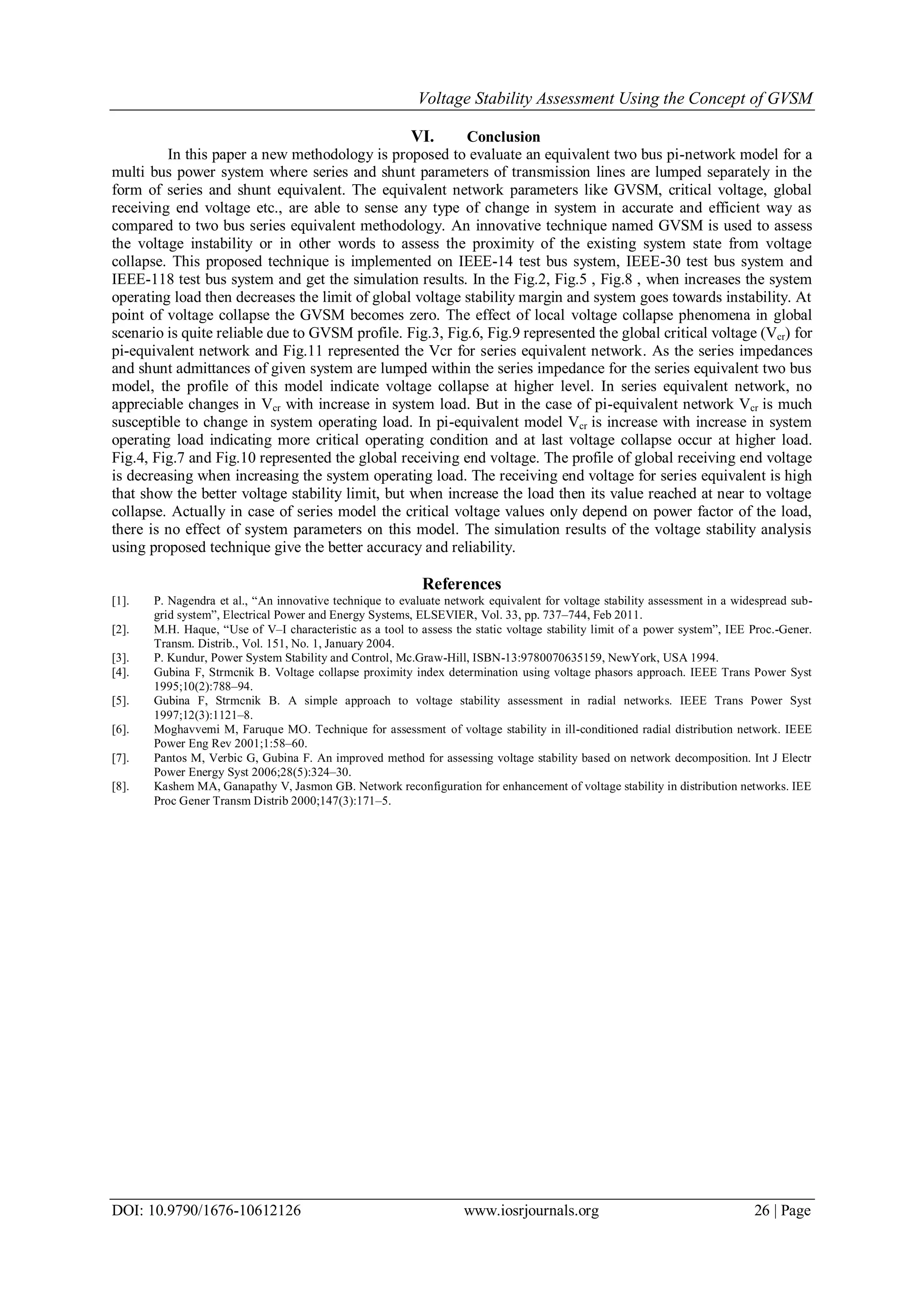 Voltage Stability Assessment Using the Concept of GVSM | PDF | Computer Networking | Computing