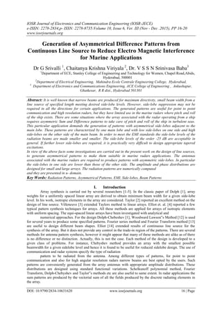 Generation of Asymmetrical Difference Patterns from Continuous Line Source to Reduce Electro ...