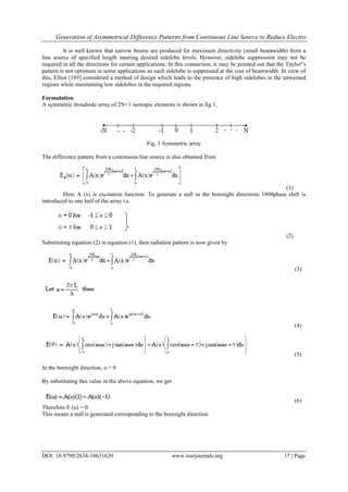 Generation of Asymmetrical Difference Patterns from Continuous Line Source to Reduce Electro ...