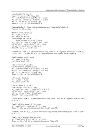 Intuitionistic Fuzzification of T-Ideals in Bci-Algebras | PDF
