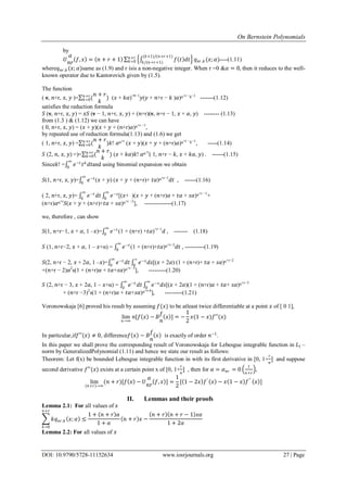 On Bernstein Polynomials | PDF