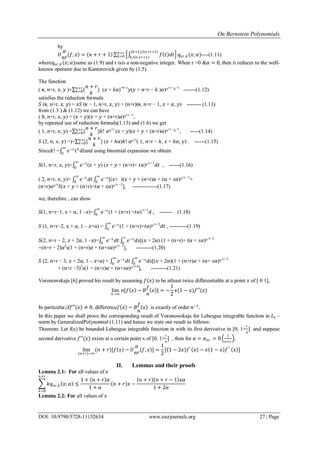 On Bernstein Polynomials | PDF