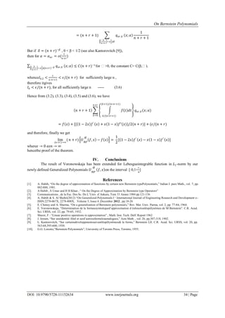 On Bernstein Polynomials | PDF