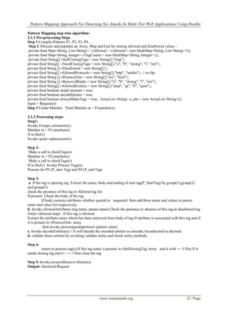 Pattern Mapping Approach for Detecting Xss Attacks In Multi-Tier Web Applications Using Double ...