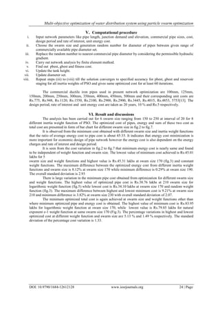 Multi-objective optimization of water distribution system using particle swarm optimization ...