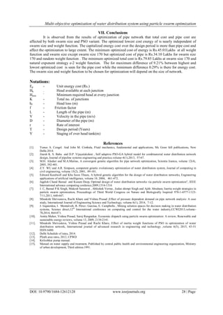 Multi-objective optimization of water distribution system using particle swarm optimization ...