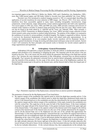 Wavelets in Medical Image Processing On Hip Arthroplasty and De-Noising, Segmentation | PDF