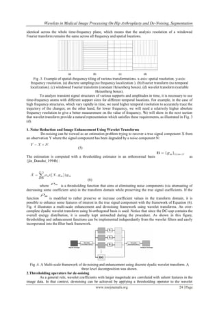 Wavelets in Medical Image Processing On Hip Arthroplasty and De-Noising, Segmentation | PDF