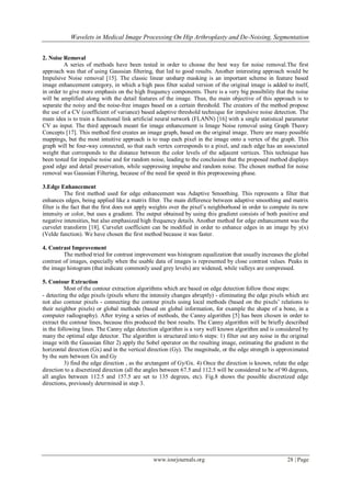 Wavelets in Medical Image Processing On Hip Arthroplasty and De-Noising, Segmentation | PDF