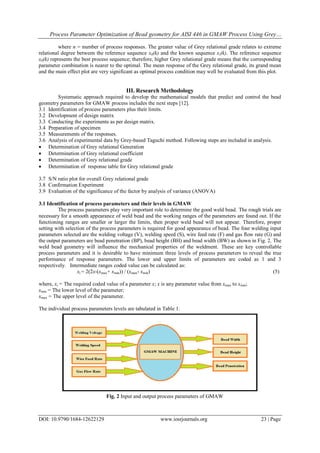 Process Parameter Optimization of Bead geometry for AISI 446 in GMAW Process Using Grey-based ...