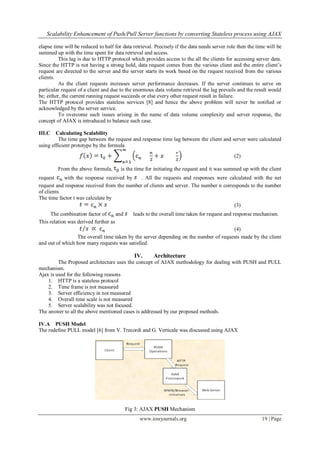 Scalability Enhancement of Push/Pull Server functions by converting Stateless process using AJAX ...