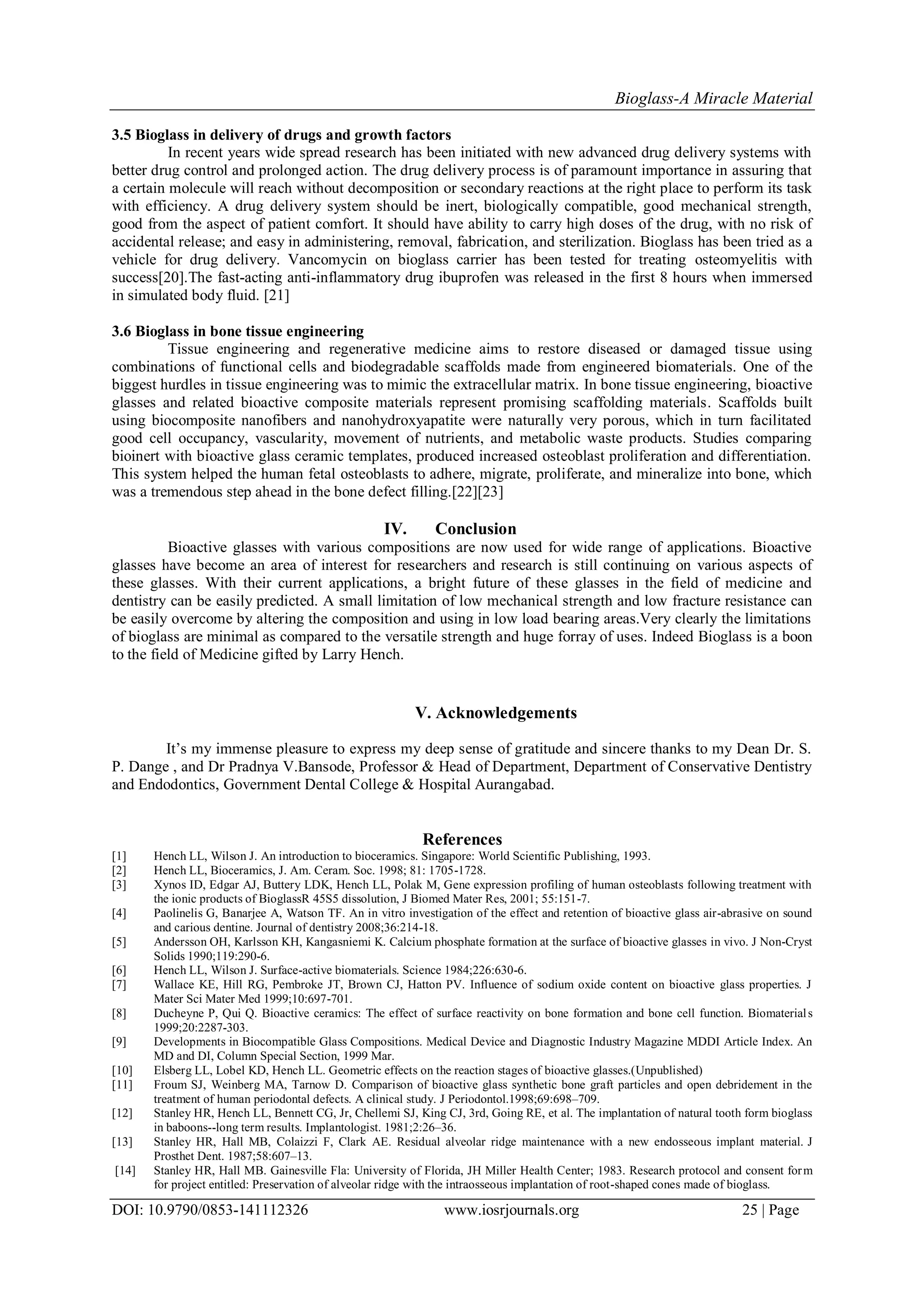 Bioglass-A Miracle Material | PDF