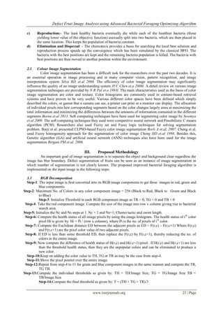 Defect Fruit Image Analysis using Advanced Bacterial Foraging Optimizing Algorithm | PDF
