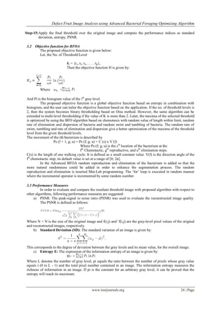 Defect Fruit Image Analysis using Advanced Bacterial Foraging Optimizing Algorithm | PDF