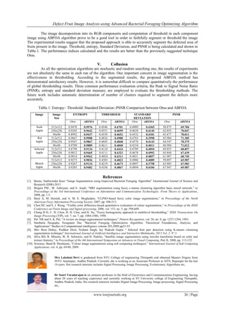Defect Fruit Image Analysis using Advanced Bacterial Foraging Optimizing Algorithm | PDF