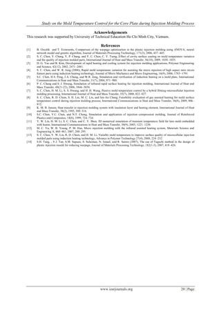 Study on the Mold Temperature Control for the Core Plate during ...