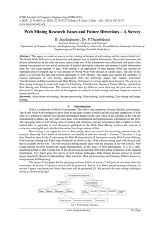 Web Mining Research Issues and Future Directions – A Survey | PDF