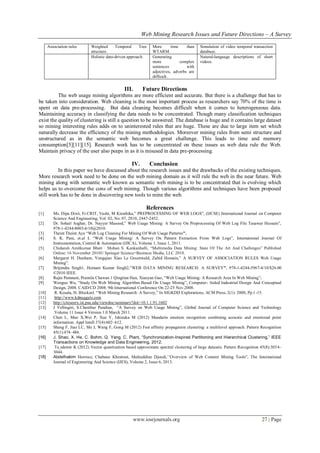 Web Mining Research Issues and Future Directions – A Survey | PDF