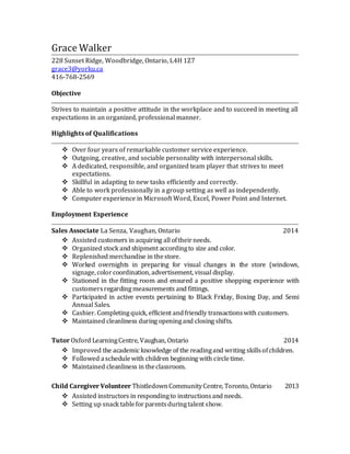 Grace Walker Resume | DOCX