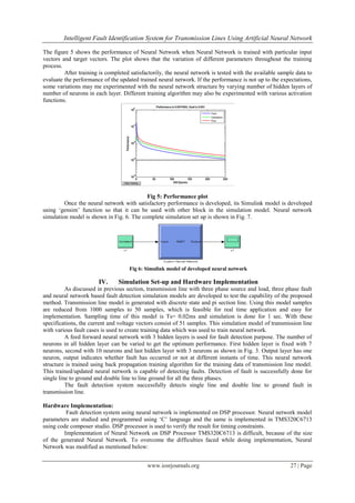 Intelligent Fault Identification System for Transmission Lines Using Artificial Neural Network | PDF