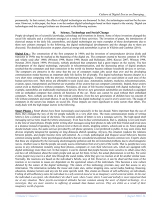 Culture of Digital Era as an Emerging Culture in Society due to ...