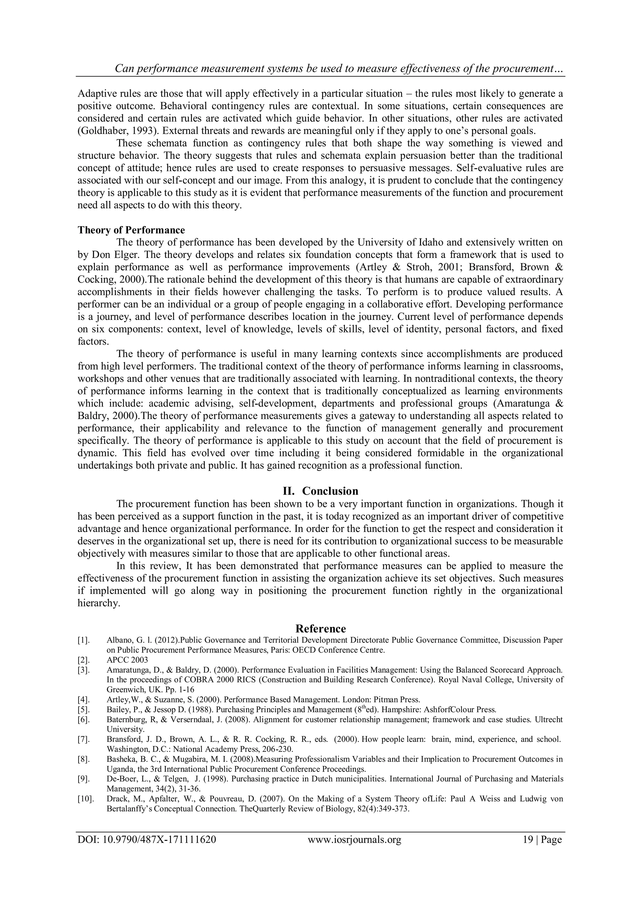 Can performance measurement systems be used to measure effectiveness of ...