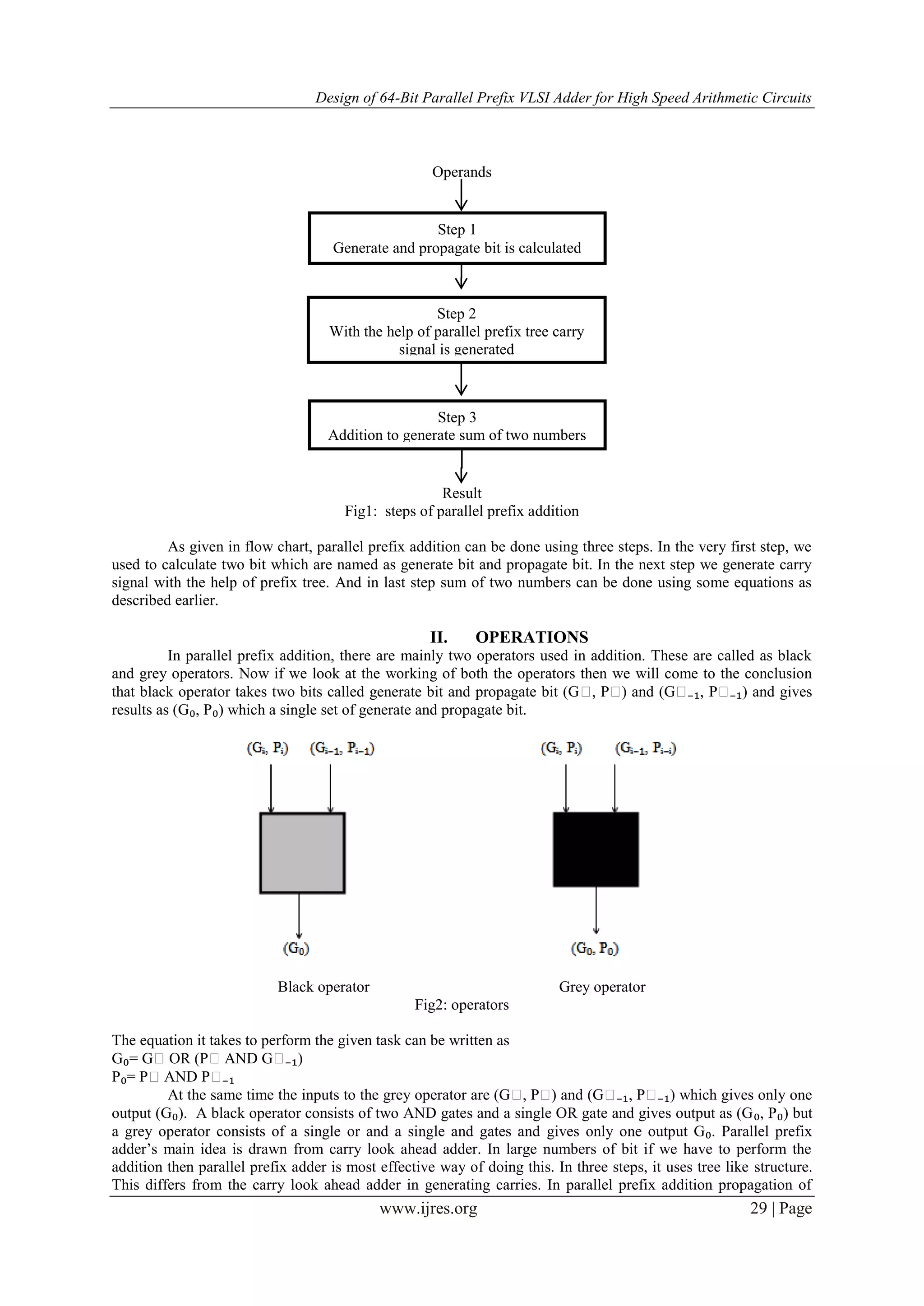Design Of 64-Bit Parallel Prefix VLSI Adder For High Speed Arithmetic Circuits | PDF