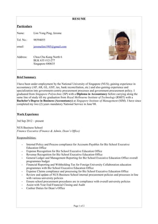 Jerome Updated Resume | PDF