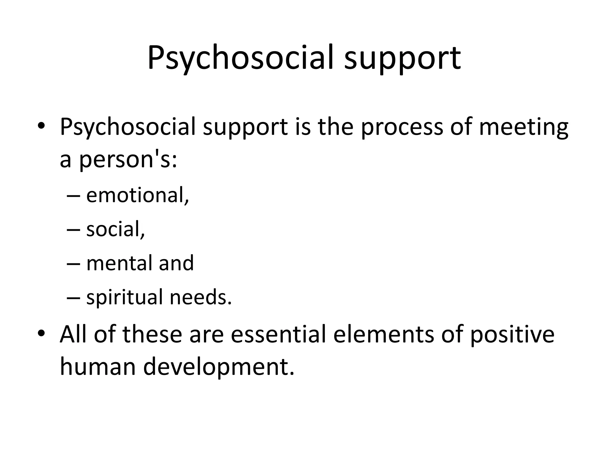 What is Psychosocial Suport (2) | PPTX | Mental Health | Diseases and ...
