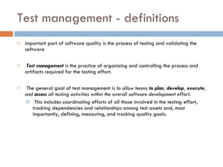 Test Management introduction | PPT